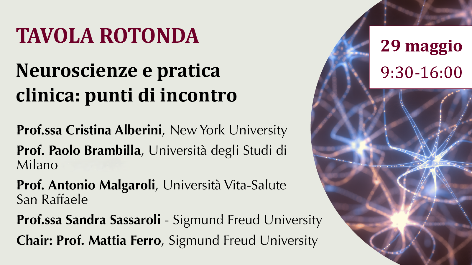 Neuroscienze e pratica clinica: punti di incontro - Seminario